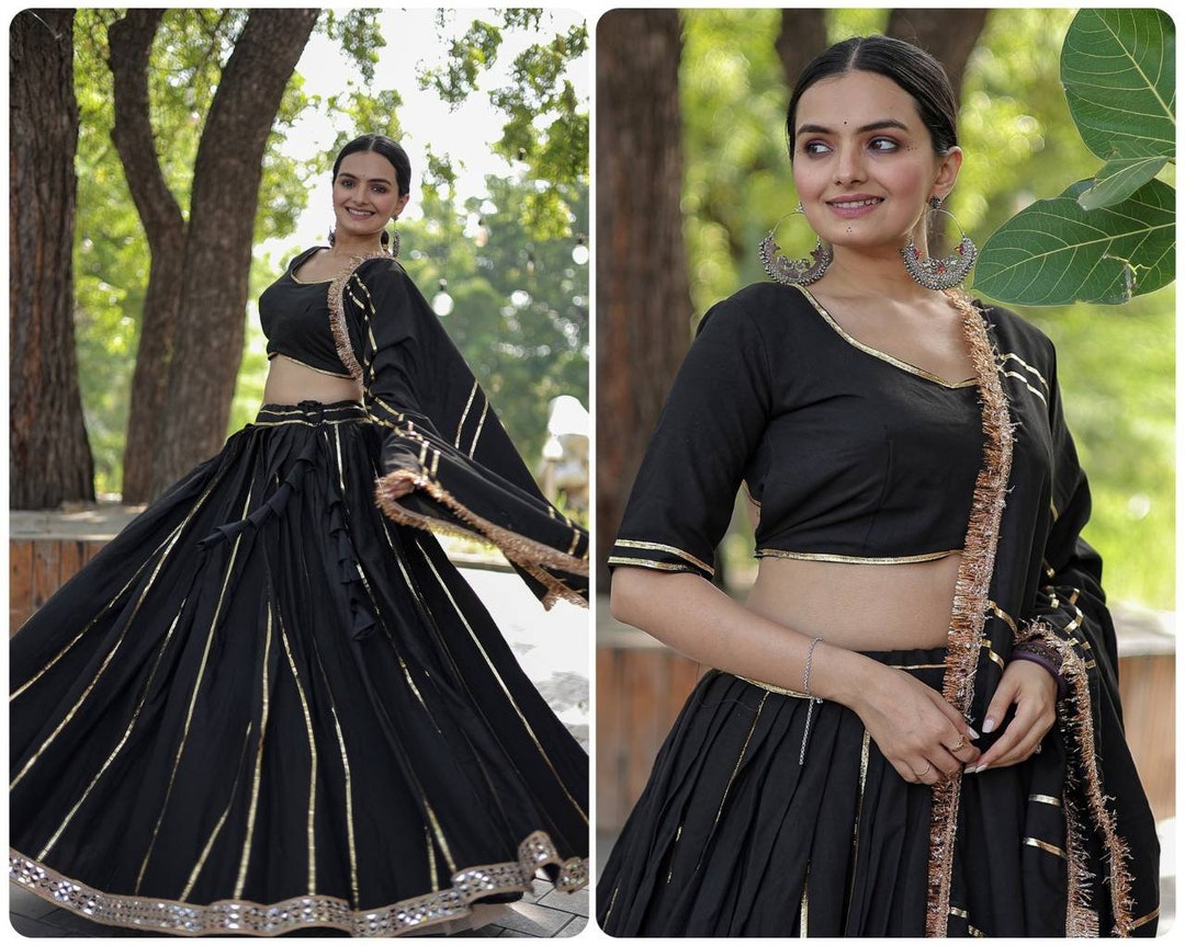 Navratri Premium Black Lehenga Choli With Dupatta. Indian - Etsy