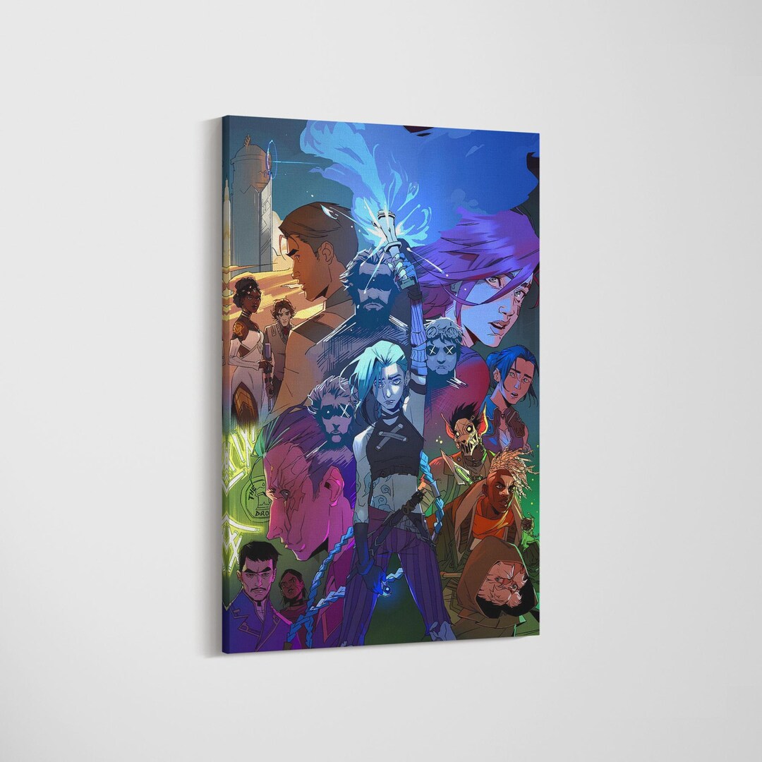 League of Legends Arcane Characters Canvas Print, Arcane Tv Show Canvas ...
