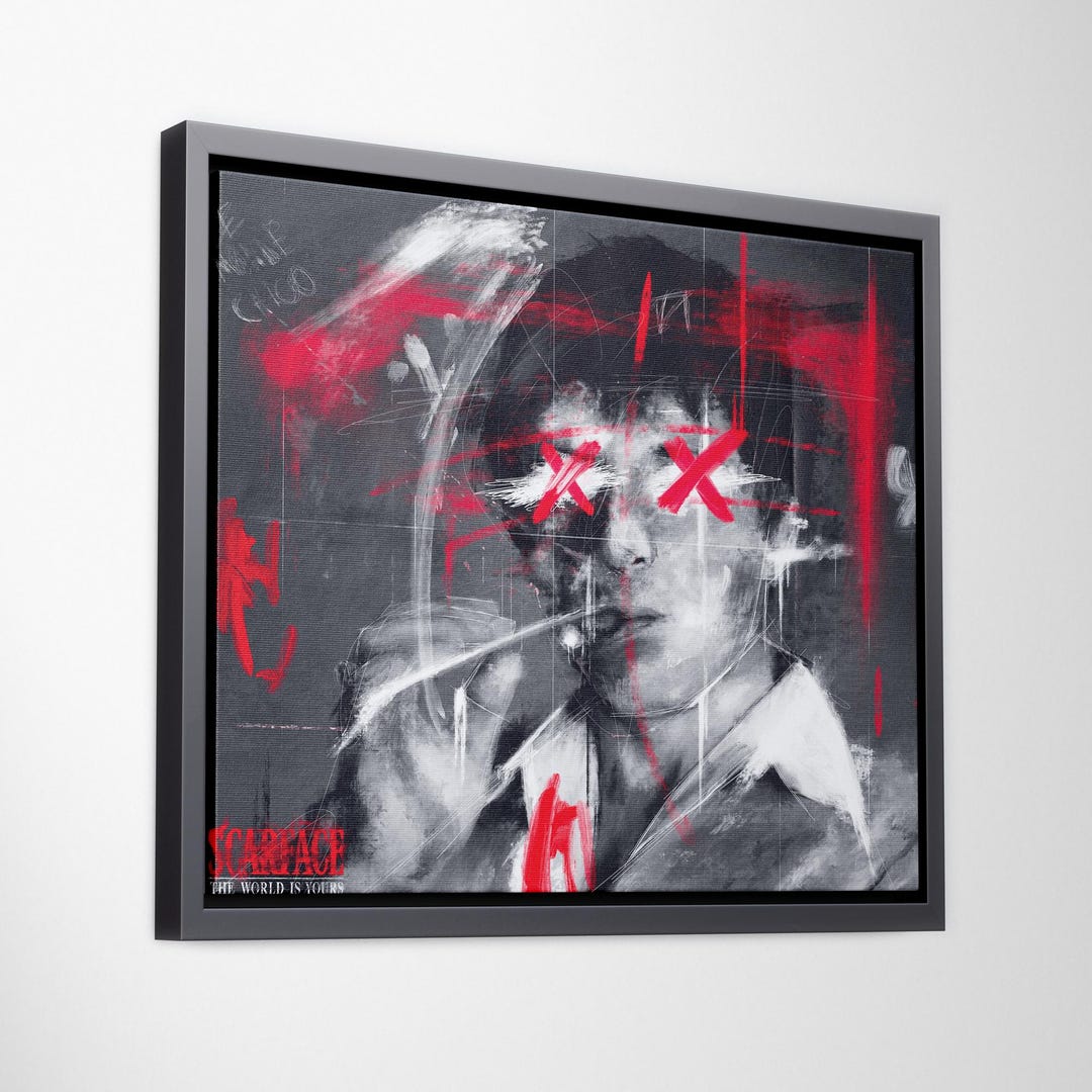 Scarface Canvas Art: Tony Montana Graffiti Illustration - Etsy