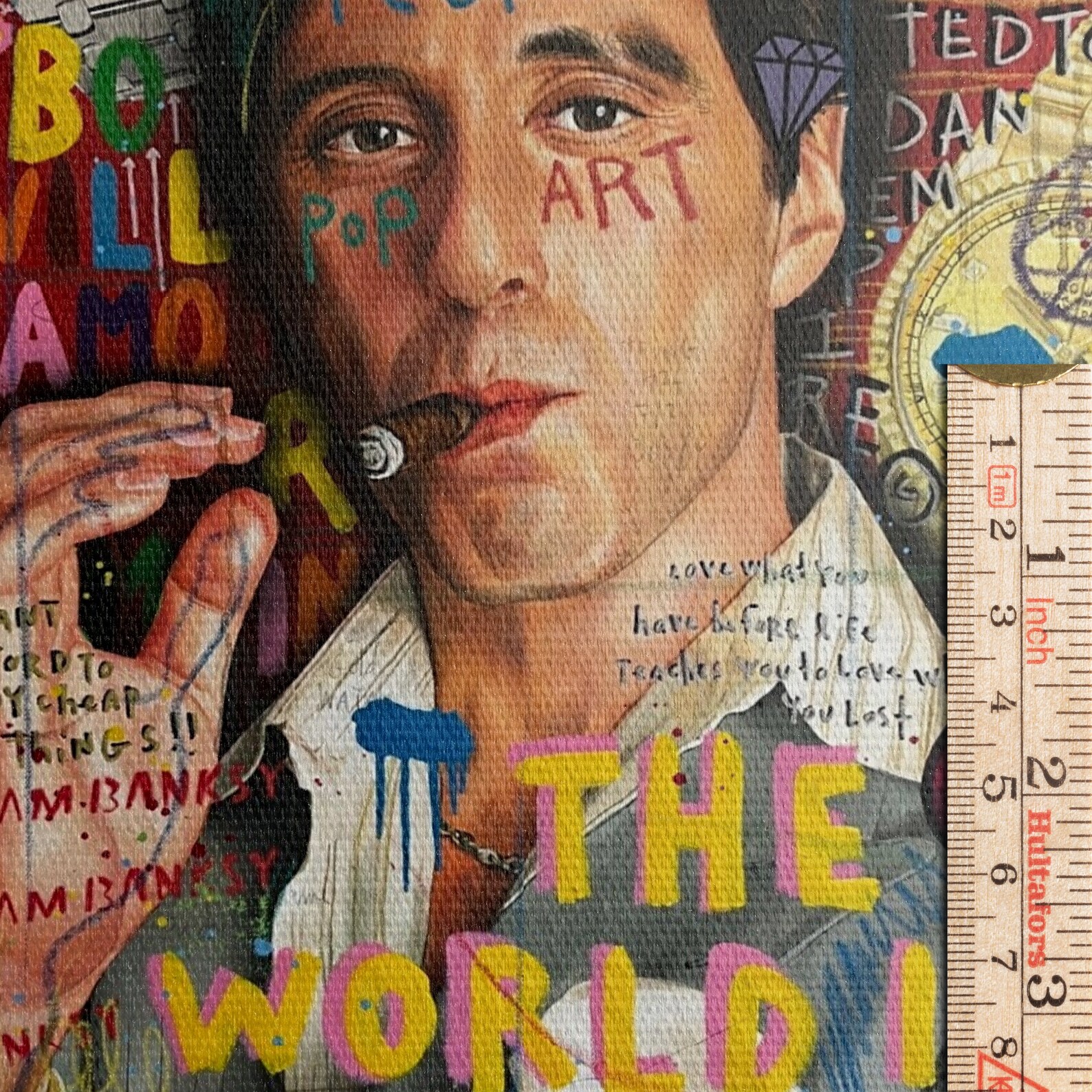 Banksy Style Scarface the World is Yours Graffiti Pop Art Canvas ...