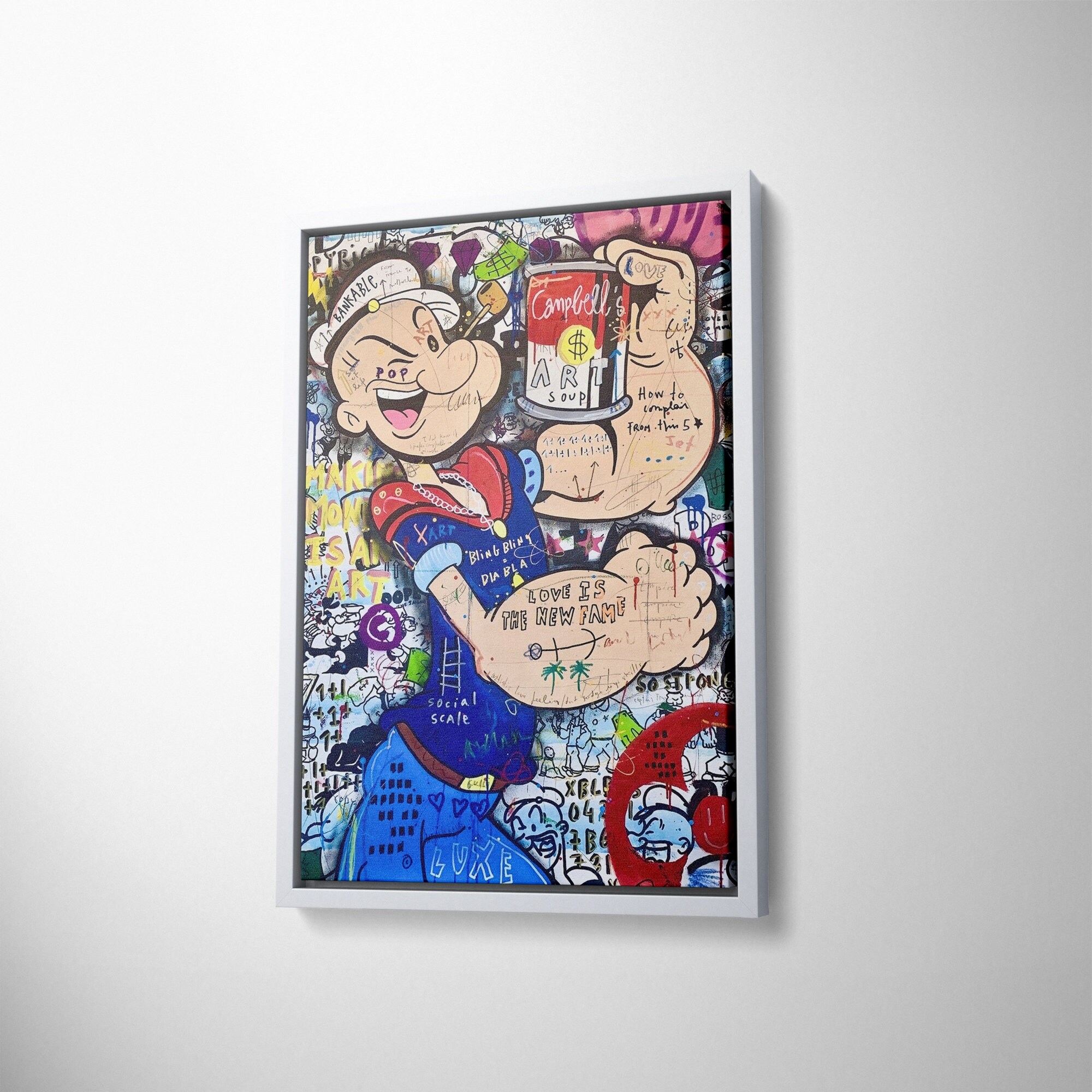 Popeye the Sailor Banksy Pop Art Graffiti Popeye Artwork, Banksy Art ...