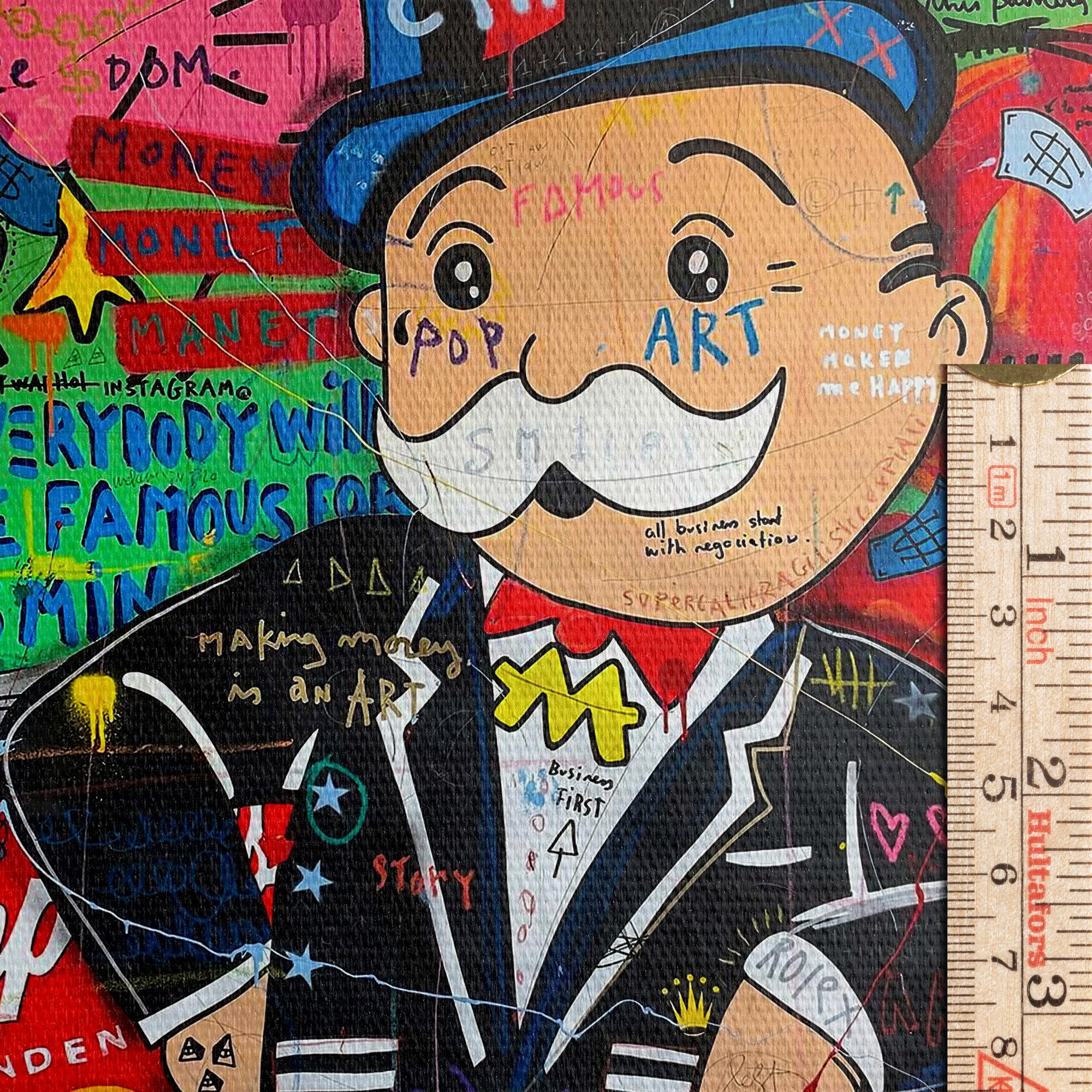 Pop Art Monopoly Man Fashion Unique Modern Painting Print Abstract ...