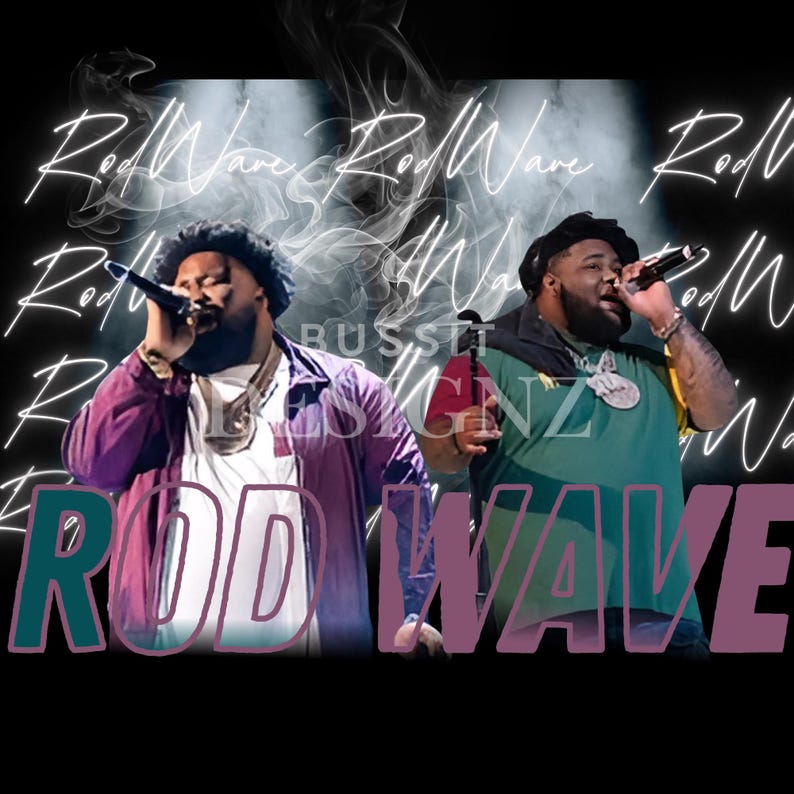 Rod Wave PNG Digital File, All Over Rod Wave PNG, Sublimation Tumbler ...