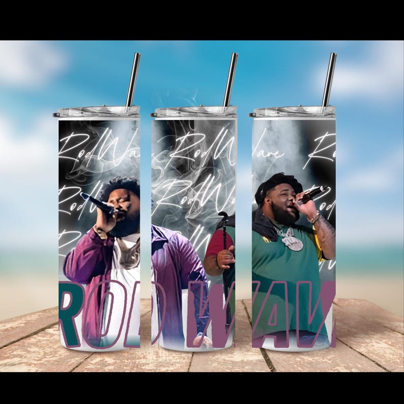 Rod Wave PNG Digital File, All Over Rod Wave PNG, Sublimation Tumbler ...