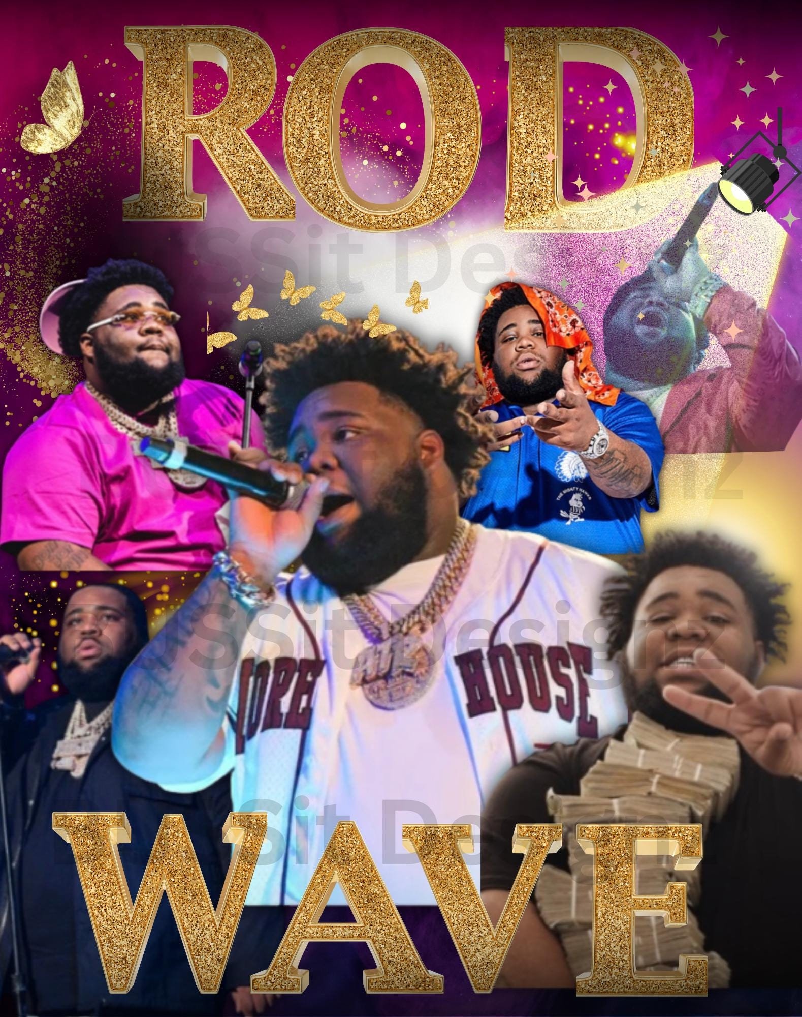 Rod Wave PNG File, Concert Design, T Shirt Design - Etsy