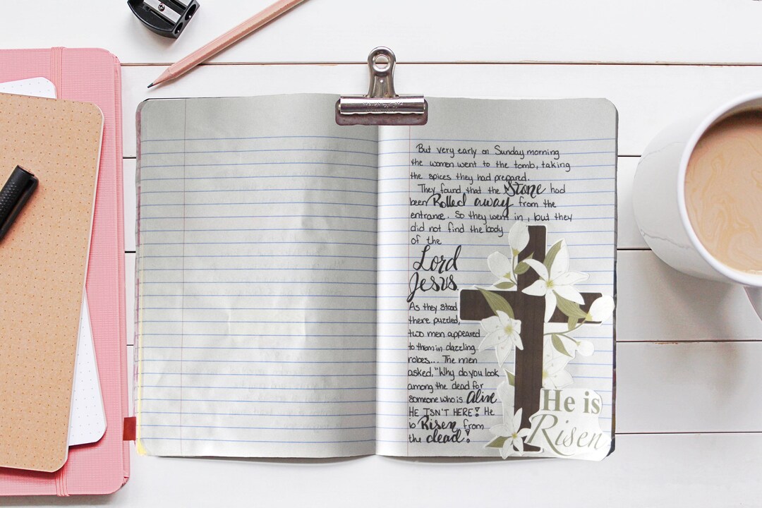 He is Risen Easter Lilly Cross - Etsy