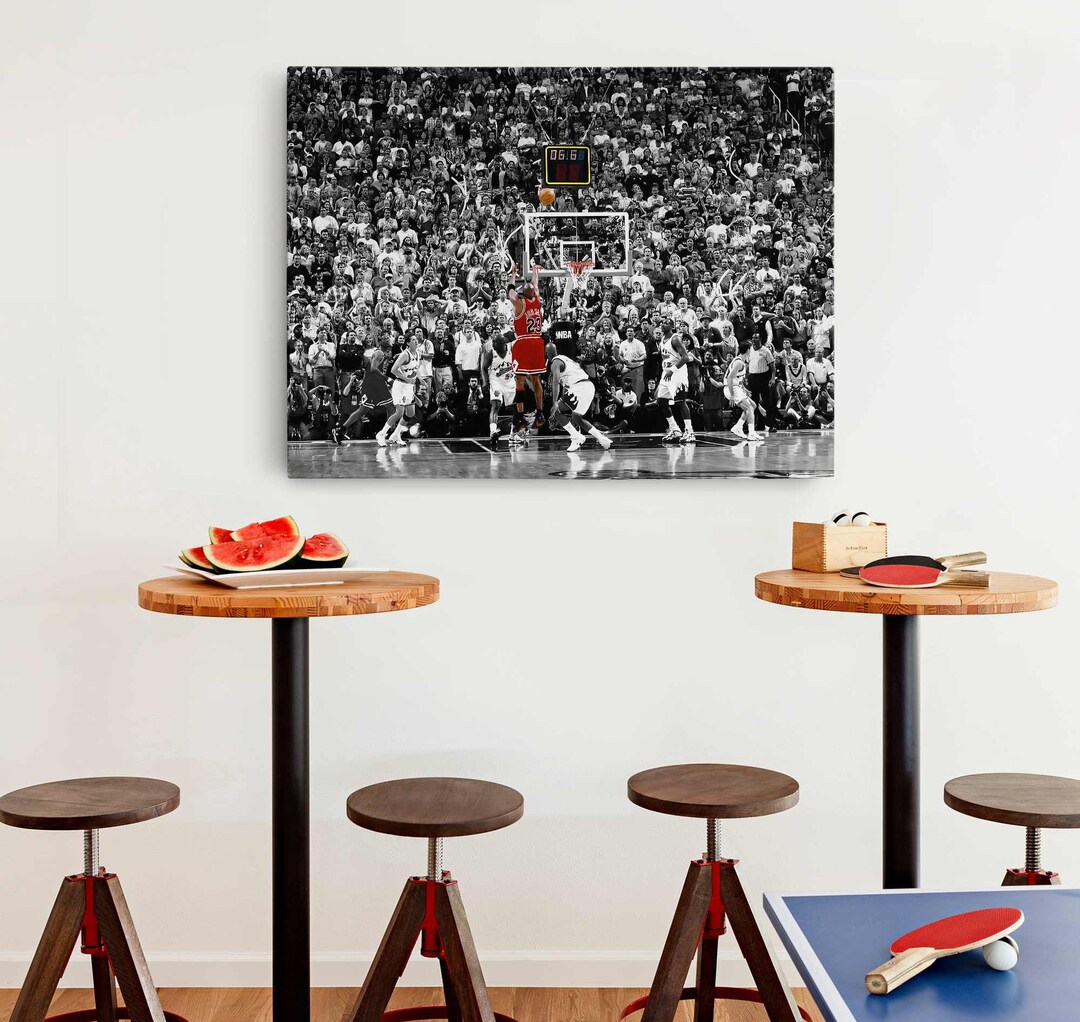 Michael Jordan Canvas Print | Game-winning Jump Shot During Game 6 NBA ...