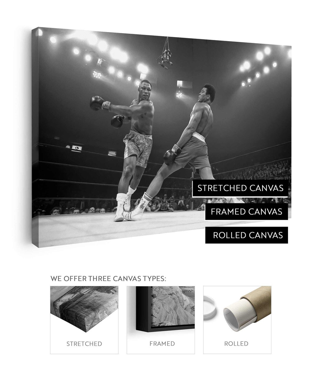 Muhammad Ali Canvas Print | Muhammad Ali Vs Joe Frazier | New York City ...