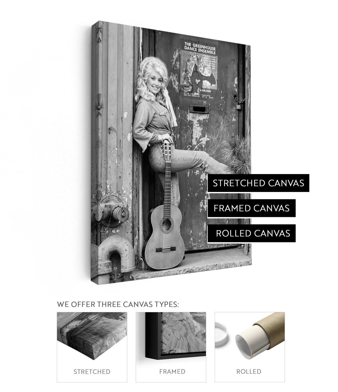 Dolly Parton Canvas Print | Poses for a Portrait 1976 New York City ...