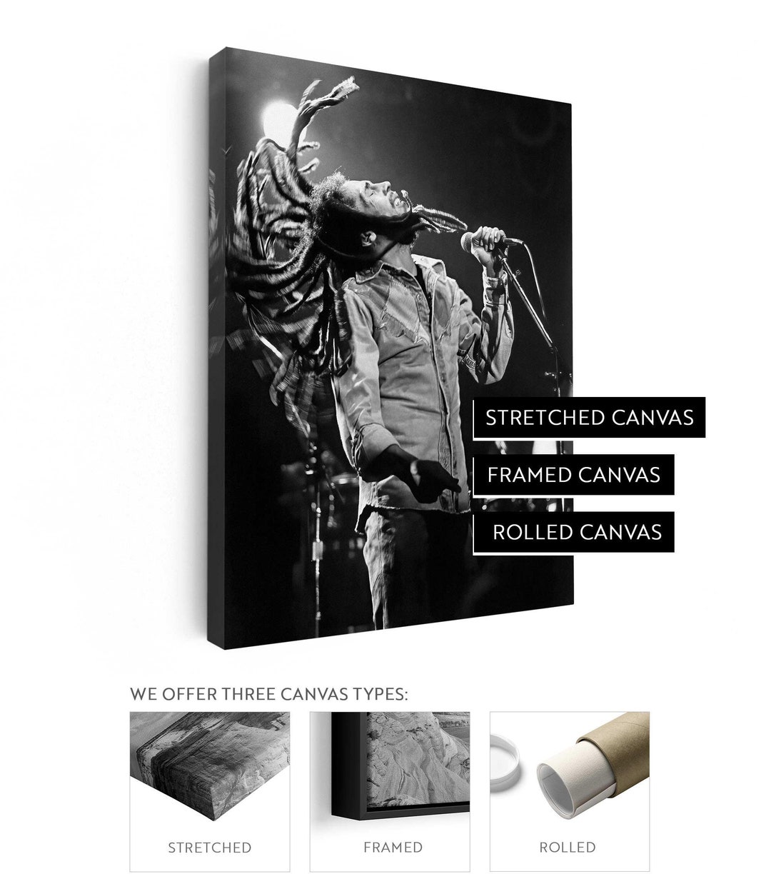 Bob Marley Canvas Print | Performing at the Roxy Theatre 1979 ...