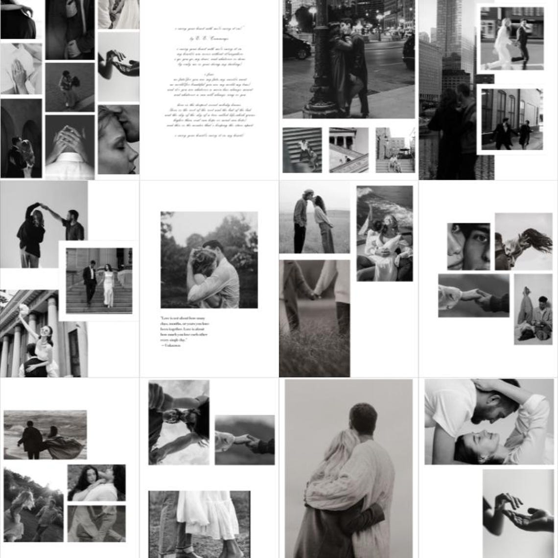 Couple Photo Book Template Editable in Canva, Modern Editorial Magazine ...