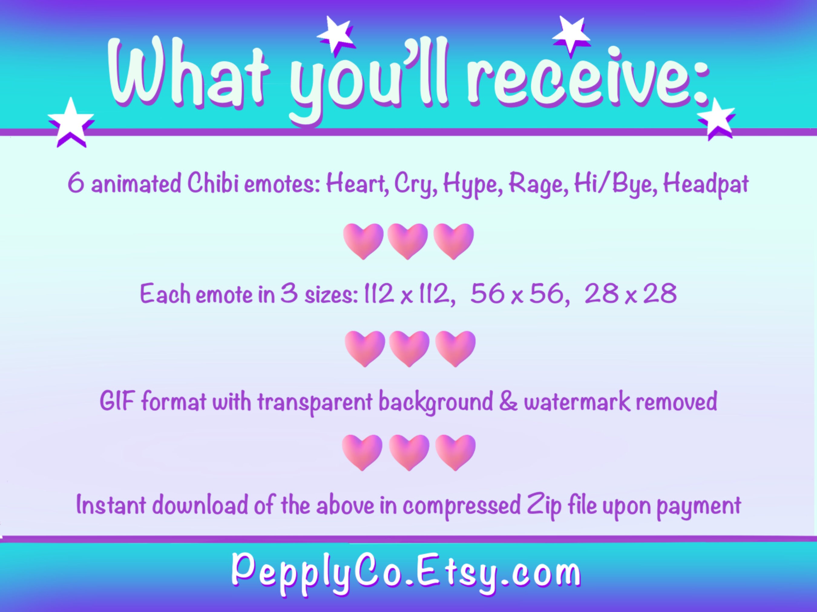 ANIMATED Twitch Emote Kawaii Chibi Girl Pack of 6 Red Hair, Green Eyes ...