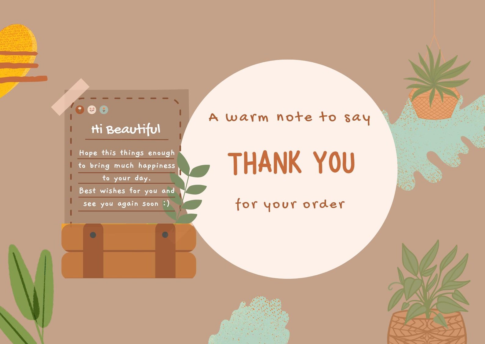 Editable Thank You Card, Thank You Card Template, Printable Thank You ...
