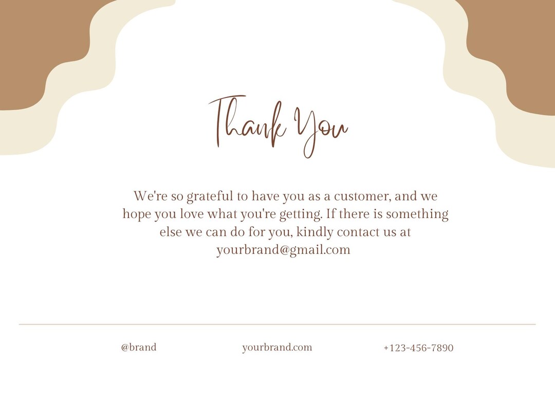 Editable Thank You Card, Thank You Card Template, Printable Thank You ...