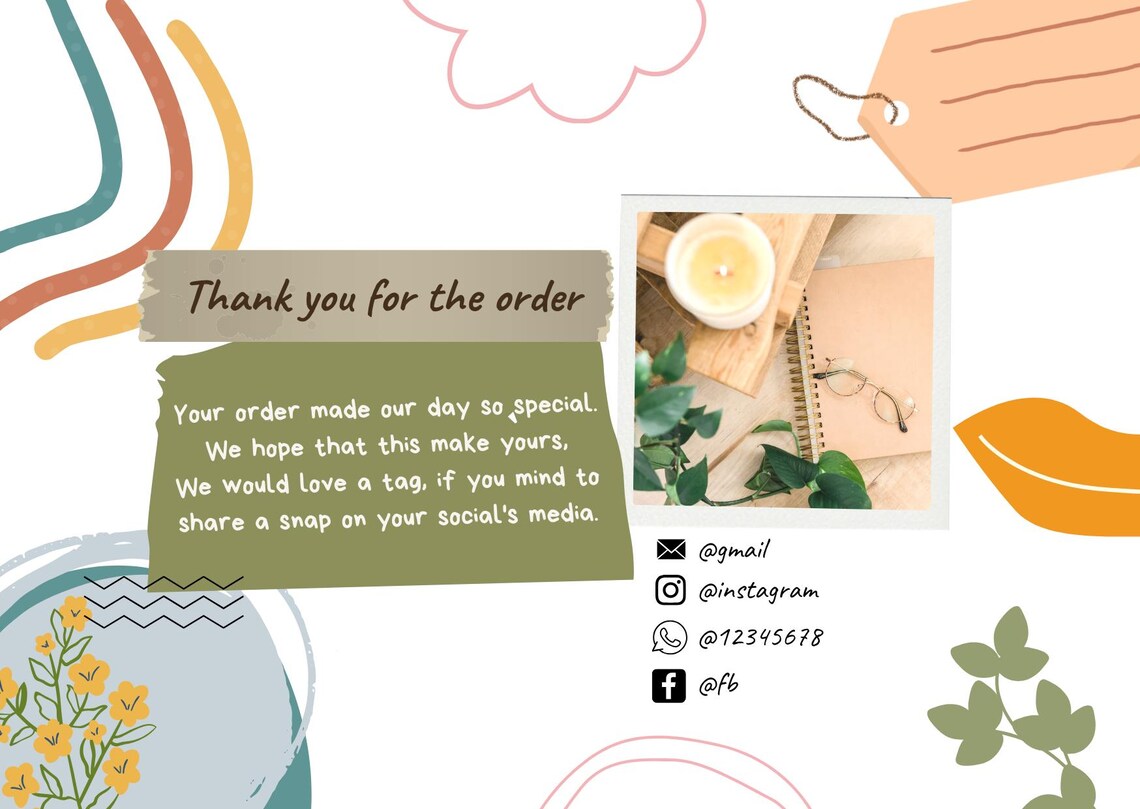Editable Thank You Card, Thank You Card Template, Printable Thank You ...