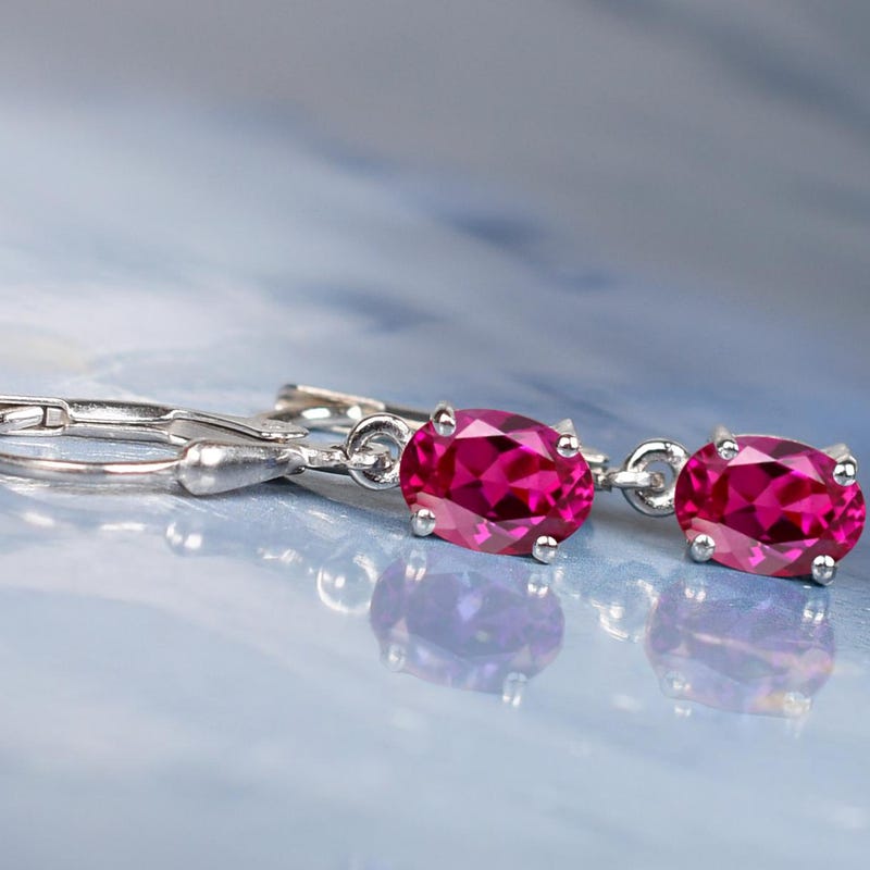 Ruby Earrings - Etsy