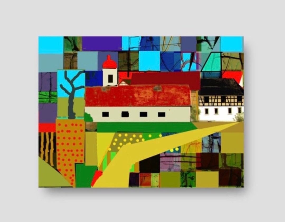 Abstract Art Print by Post-war Artist Giesela Lange - Etsy