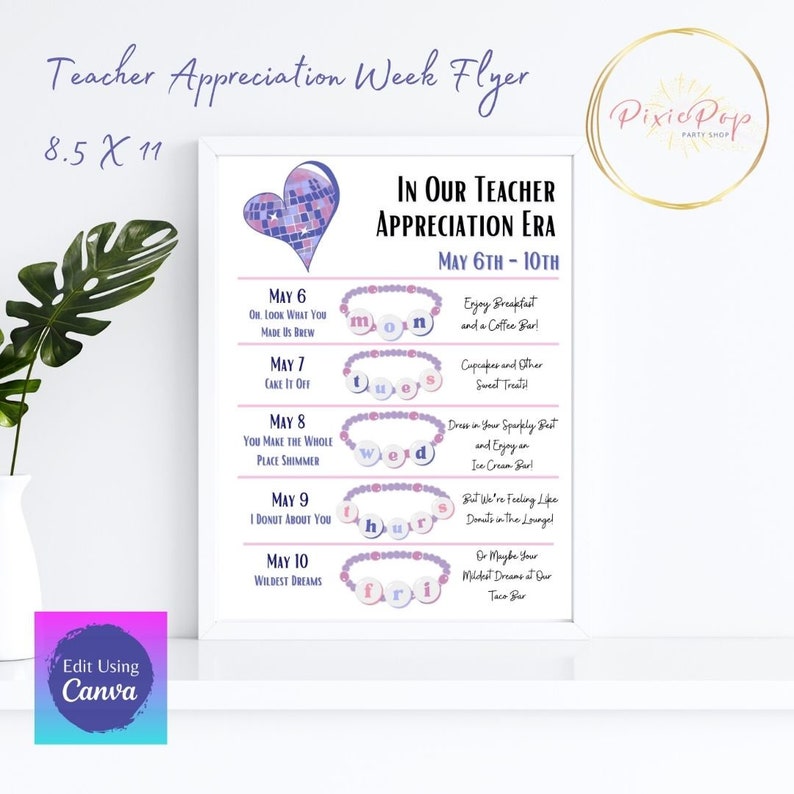 Teacher Appreciation Week Flyer, Teacher Appreciation, Taylor Swift ...