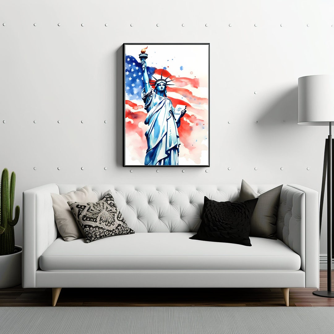 Statue of Liberty PRINTABLE Wall ART United States Digital Download - Etsy