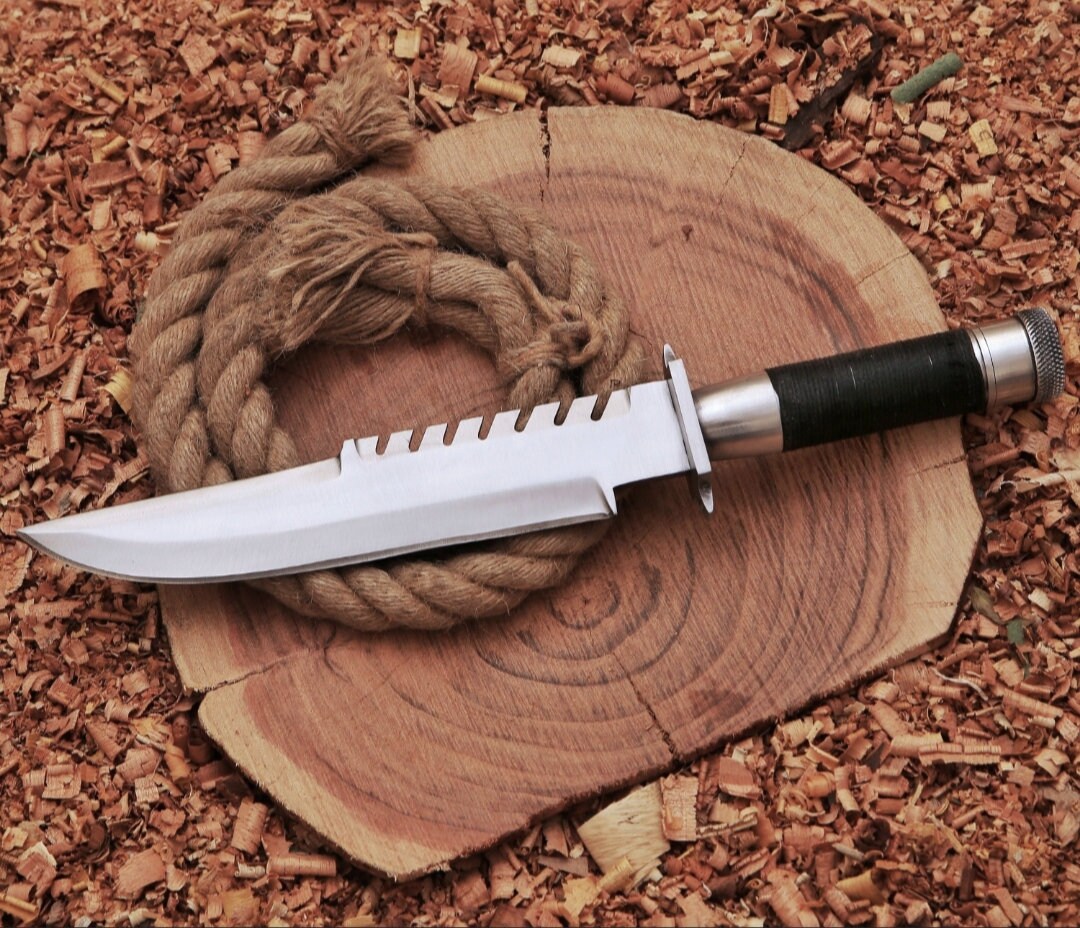Commando Knife Custom Handmade Forged Steel Bowie Knife, Hallow Handle ...