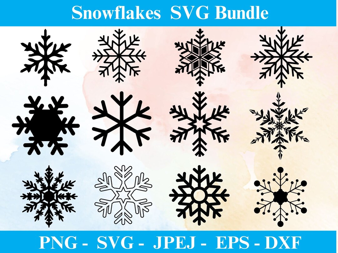 Snowflake SVG Snowflake Svg Bundle Flake Winter SVG - Etsy