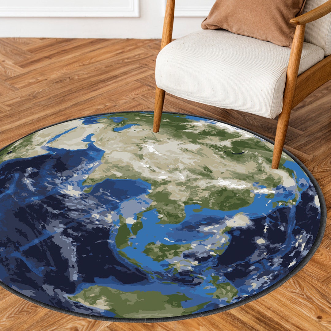 Planet Earth Rug World Area Rug Space Decor Gift for Space - Etsy