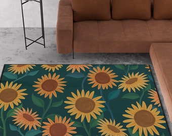 Sunflowers Area Rug - Etsy