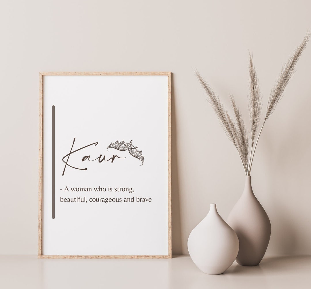 Kaur Wall Print | Kaur Definition | Sikhi | Wall Print | Contemporary ...