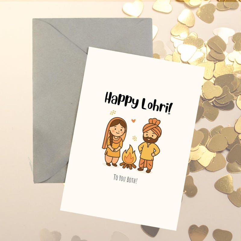 Lohri Couple Card - Etsy UK
