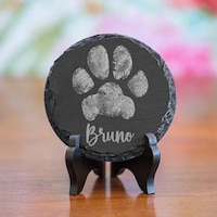 Custom Dog Memorial Shadow Box, Pet Paw Print Frame Pet Bereavement ...