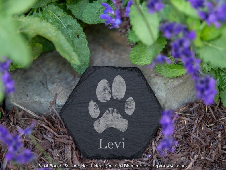 Custom Paw and Nose Print Slate • Personalized Pet Memorial Keepsake ...