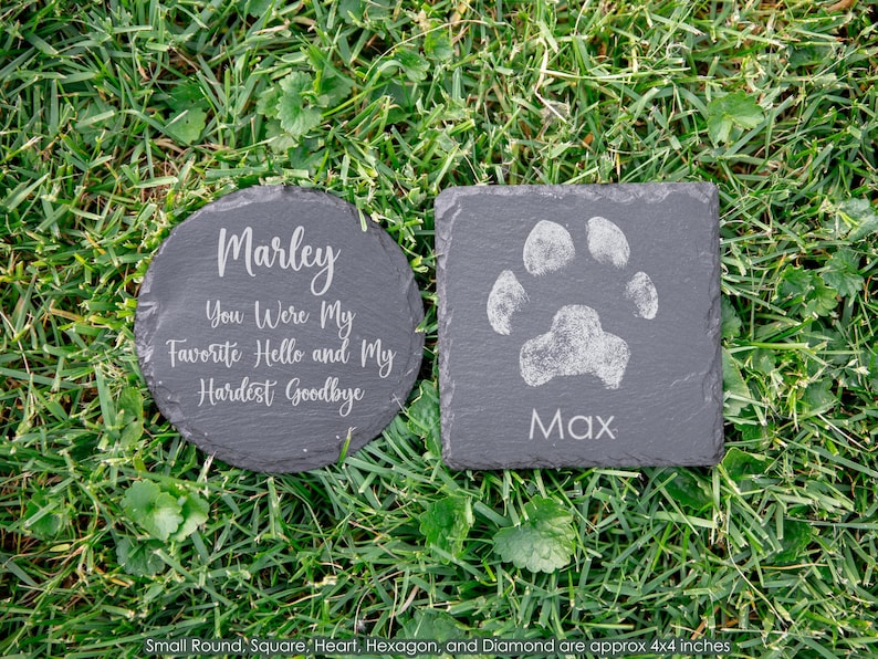 Custom Paw and Nose Print Slate • Personalized Pet Memorial Keepsake ...
