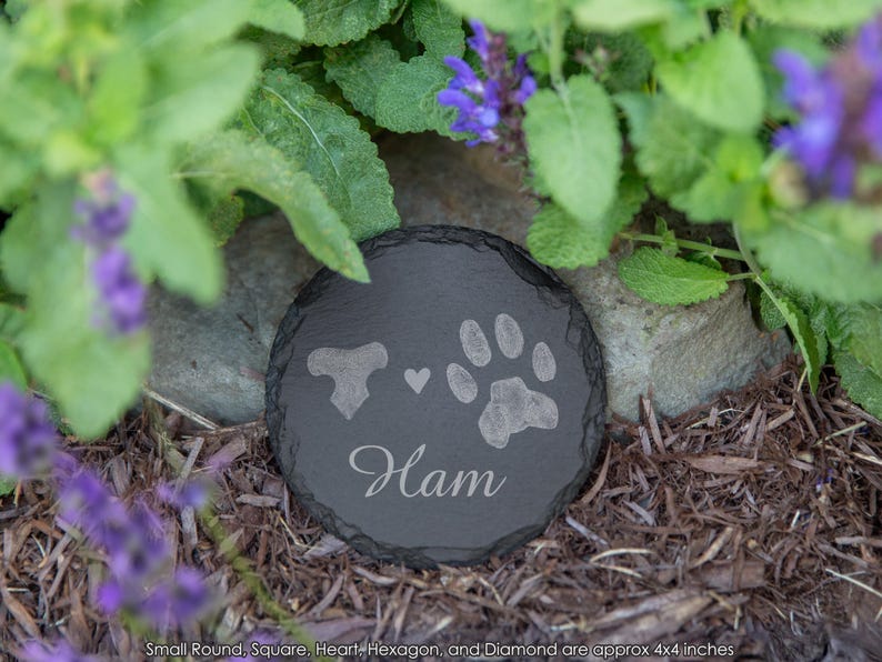 Custom Paw and Nose Print Slate • Personalized Pet Memorial Keepsake ...