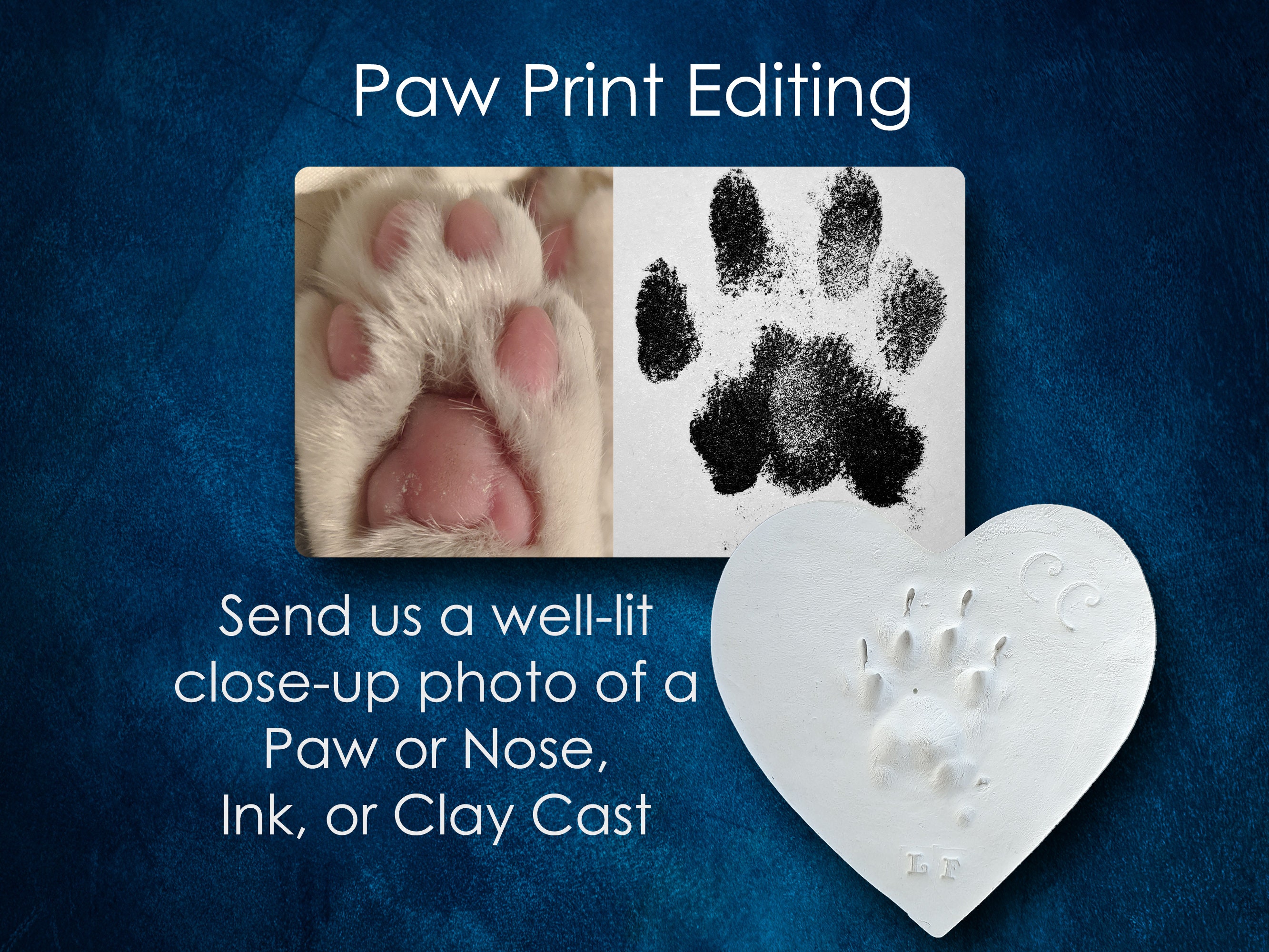 Custom Paw and Nose Print Slate • Personalized Pet Memorial Keepsake ...