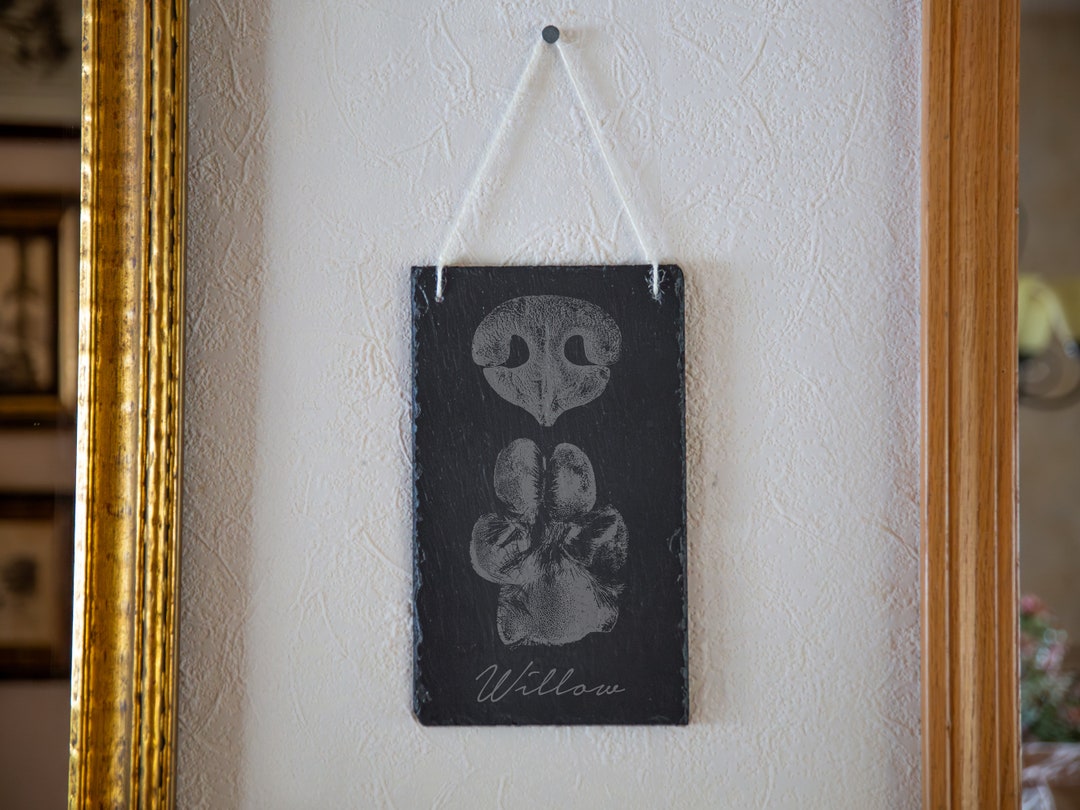 Custom Paw and Nose Print Slate • Personalized Pet Memorial Keepsake ...