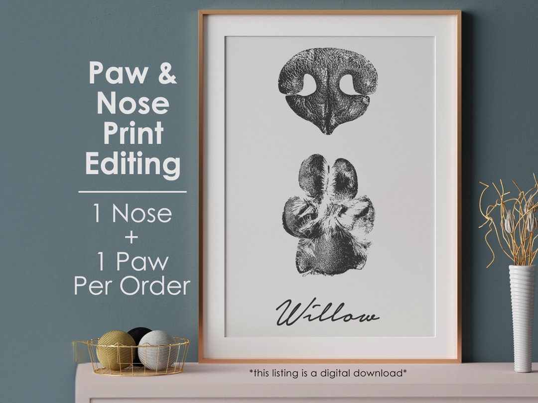 Paw Print Editing • Custom Paw Print • Digital Download • Pet Memorial ...