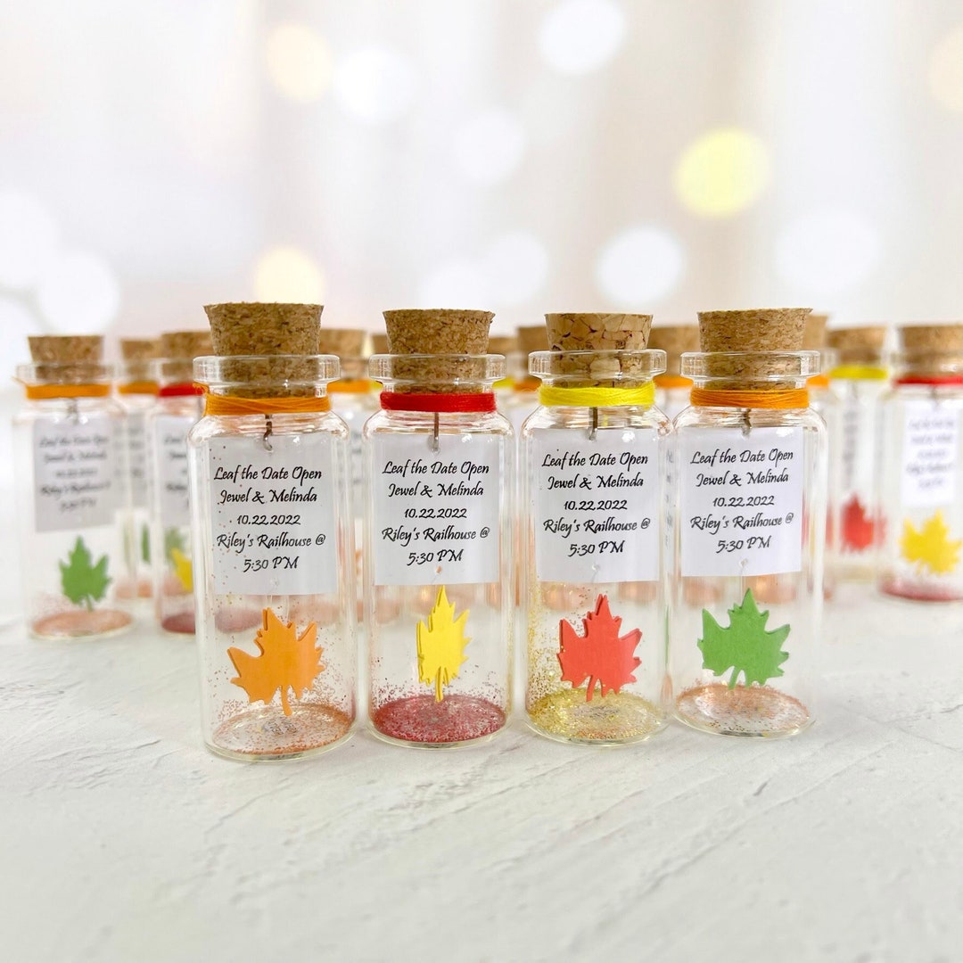 Maple Leaf Wedding Favors Set, Custom Fall Wedding Save the Date ...