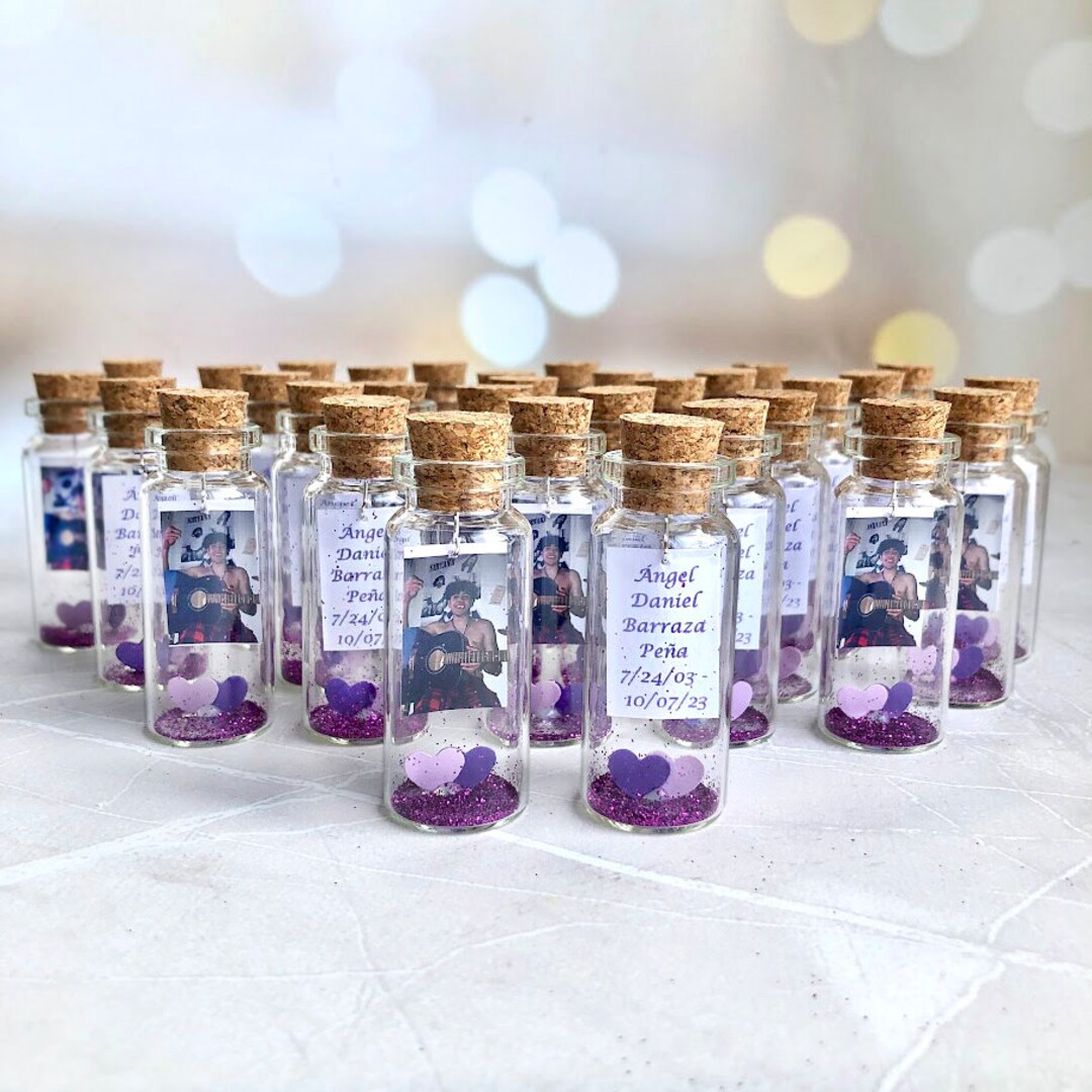 Funeral Favors for Guests, Message in a Bottle Photo Favors ...