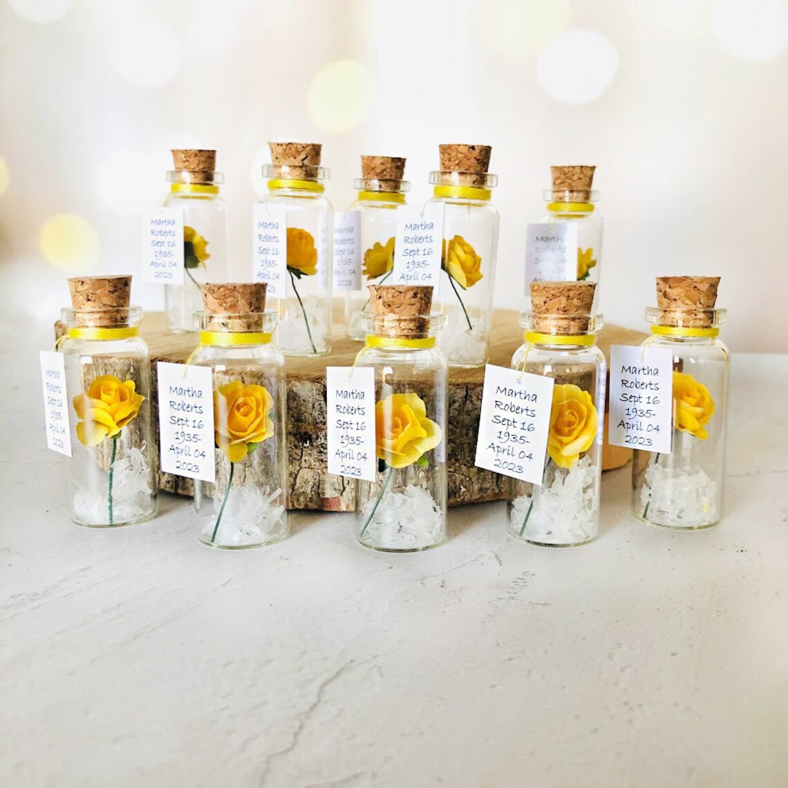 Funeral Favors With Flowers, Celebration of Life Favors, Memorial ...
