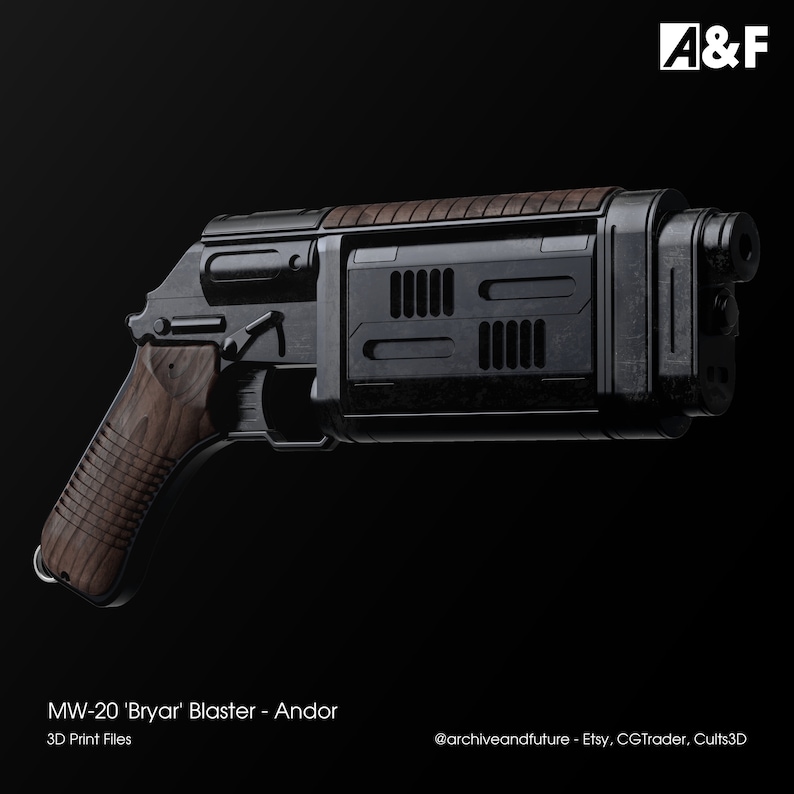 Cassian Andor MW-20 Bryar Blaster STL (andor) - Etsy Cassian Andor MW-20 Bryar Blaster STL (andor) - Etsy