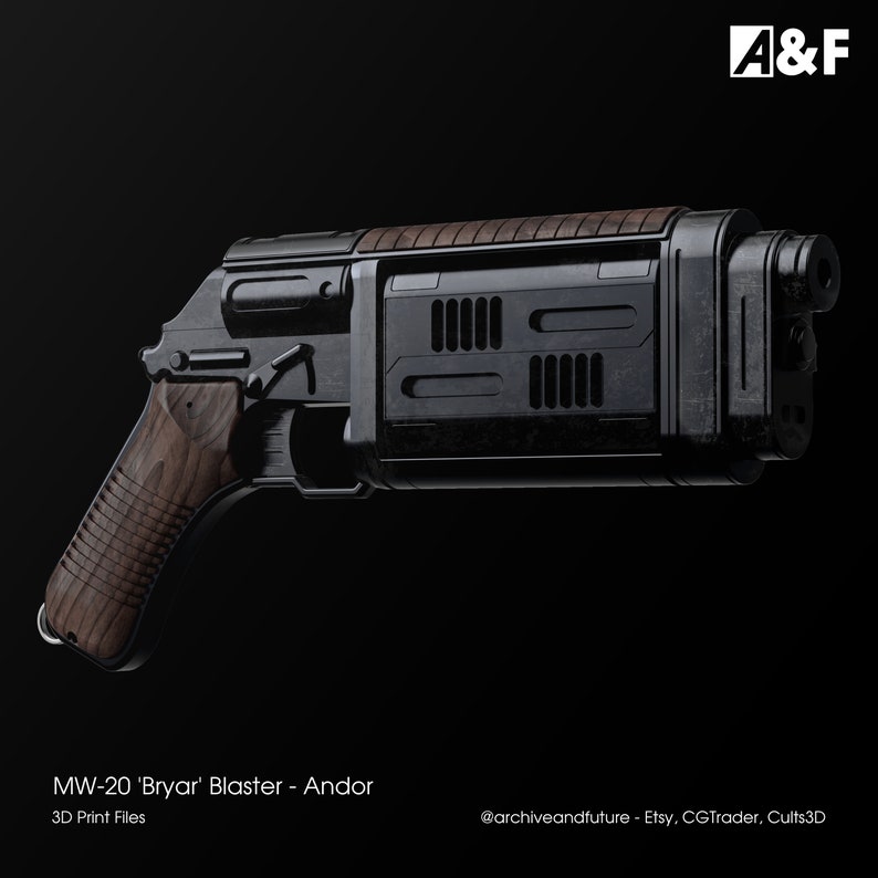 Cassian Andor MW-20 Bryar Blaster STL andor - Etsy Finland