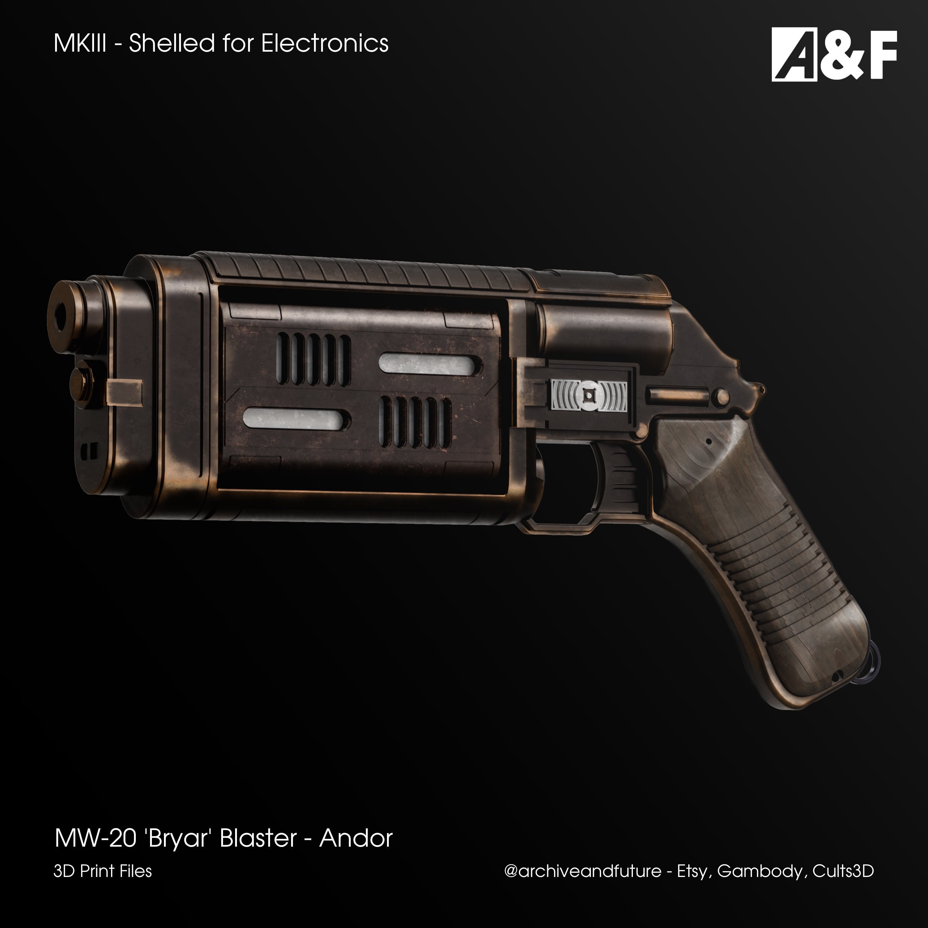 Cassian Andor MW-20 Bryar Blaster Shelled Version STL andor - Etsy Cassian Andor MW-20 Bryar Blaster Shelled Version STL andor - Etsy