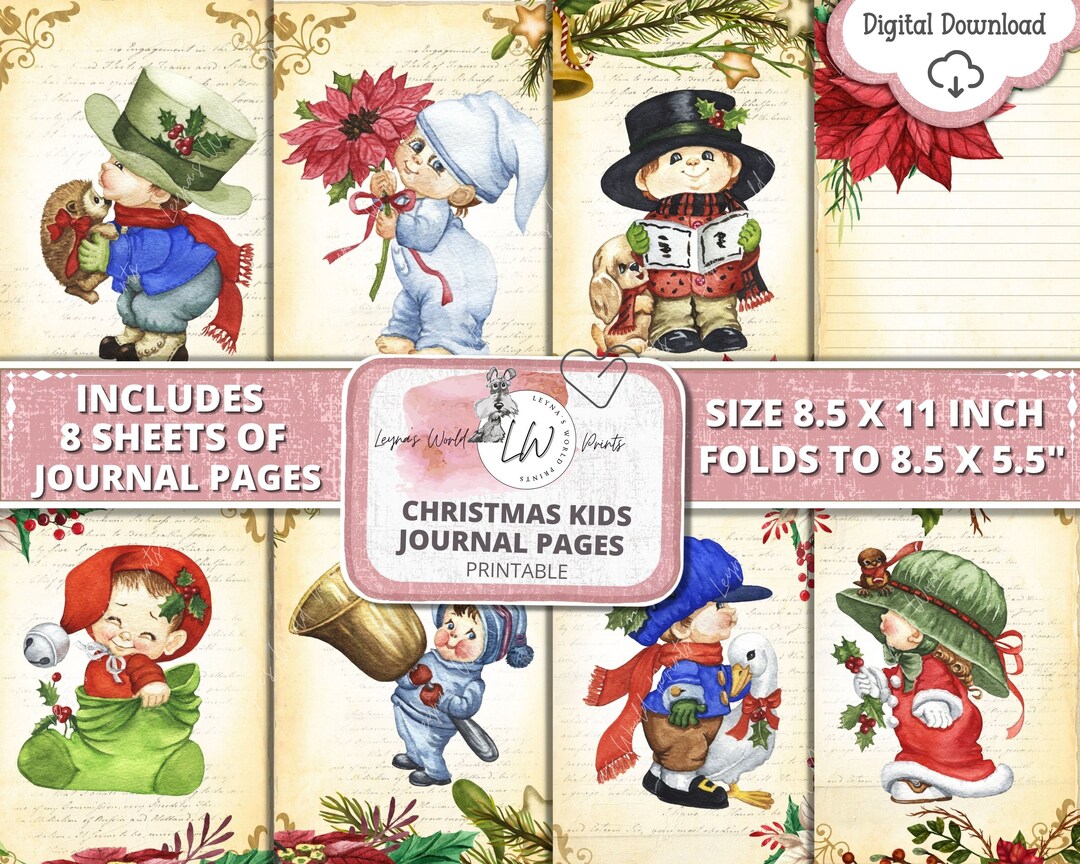 Christmas Kids, Journal Pages, Junk Journal, Christmas, Scrapbooking ...