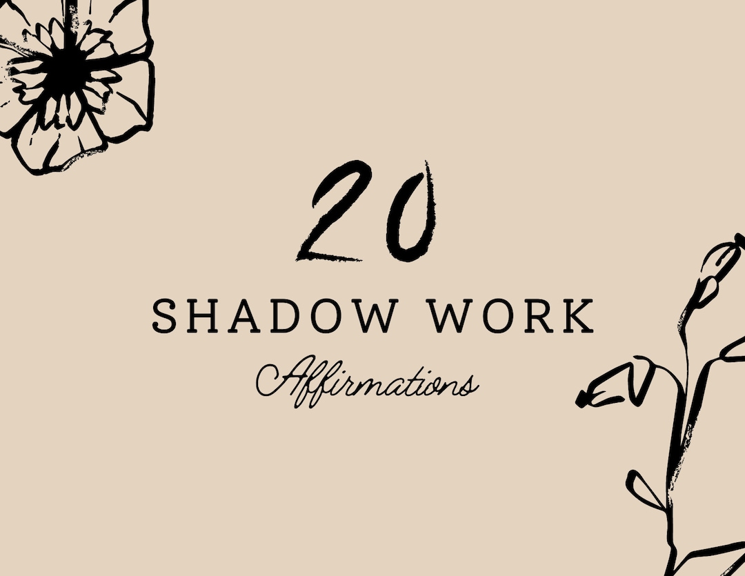 20 Shadow Work Affirmation Cards - Etsy