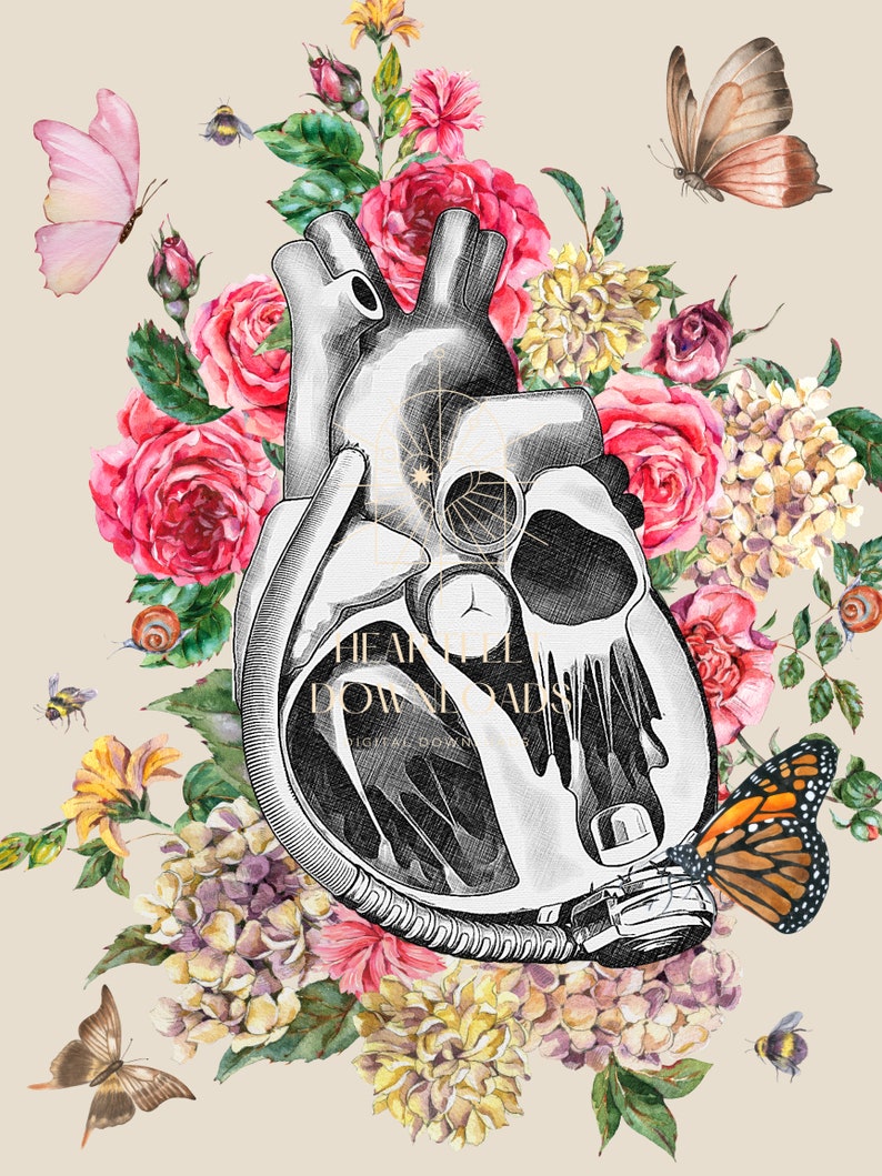 LVAD Vintage Floral Print - Etsy