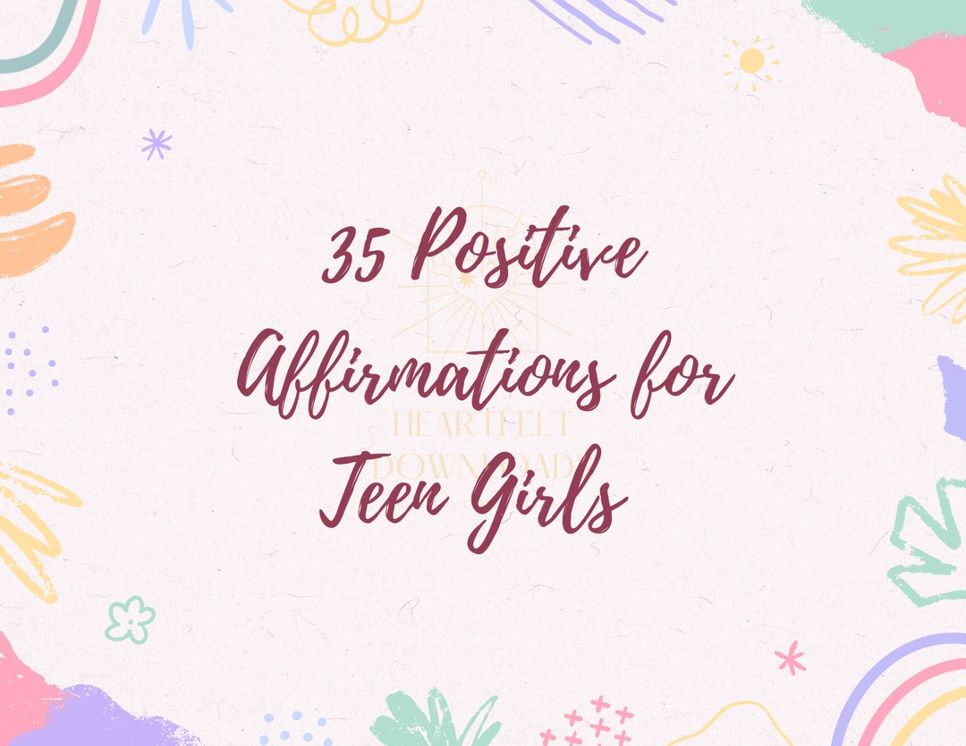 35 Positive Affirmations for Teen Girls - Etsy