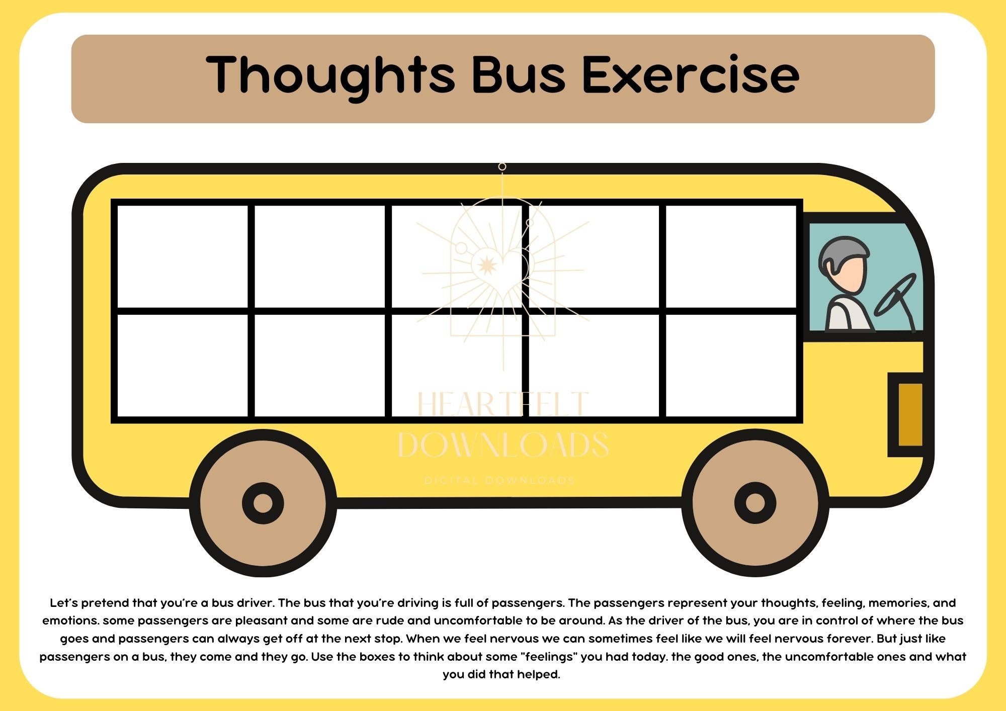 Thoughts on a Bus Mindfulness Exercise for Kids and Teens - Etsy