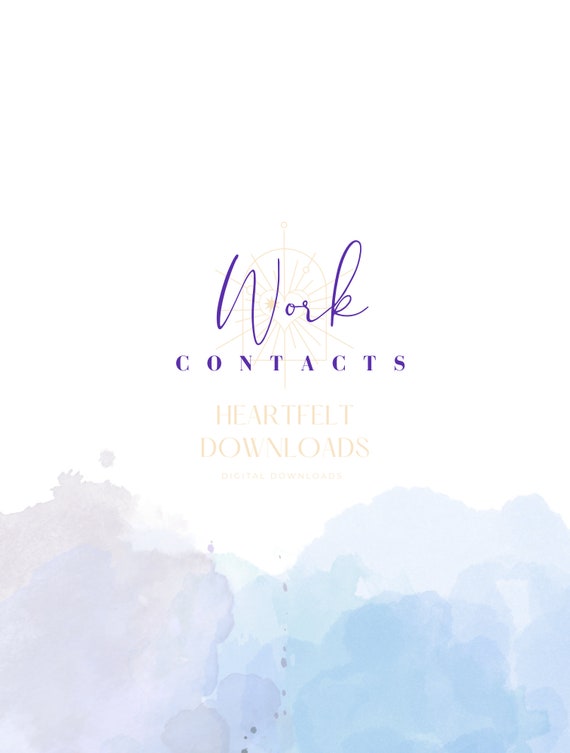 Get to Know Your Work Contacts: Insert for Happy Planner - Etsy