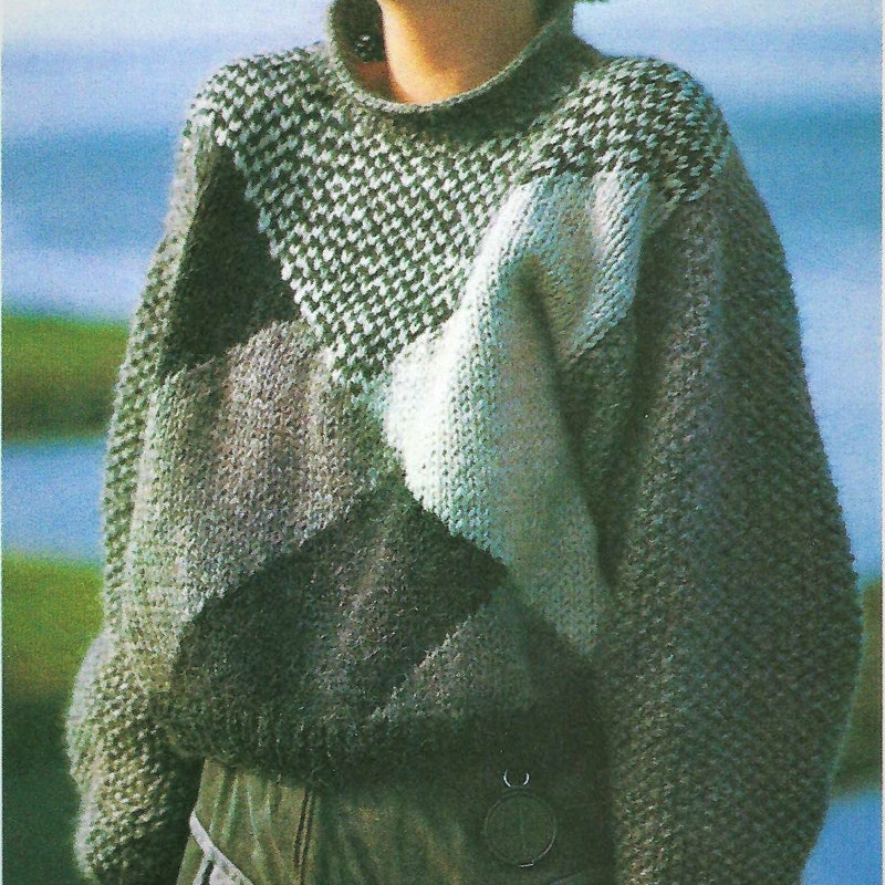 Color Block Sweater - Etsy