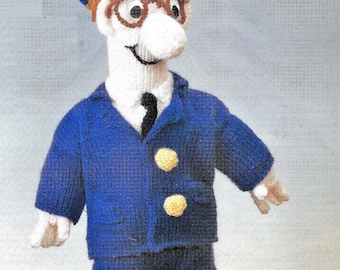Postman Pat & Jess the Cat Knitting Pattern Vintage Knitted Soft Toys ...